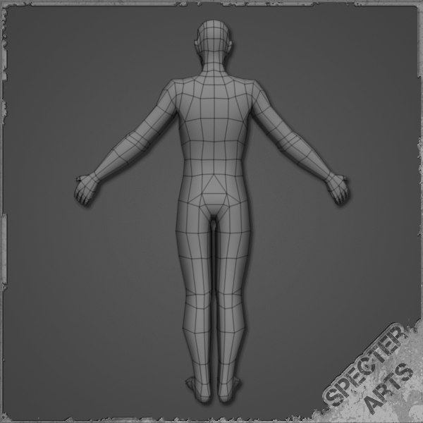 basic adult male character obj