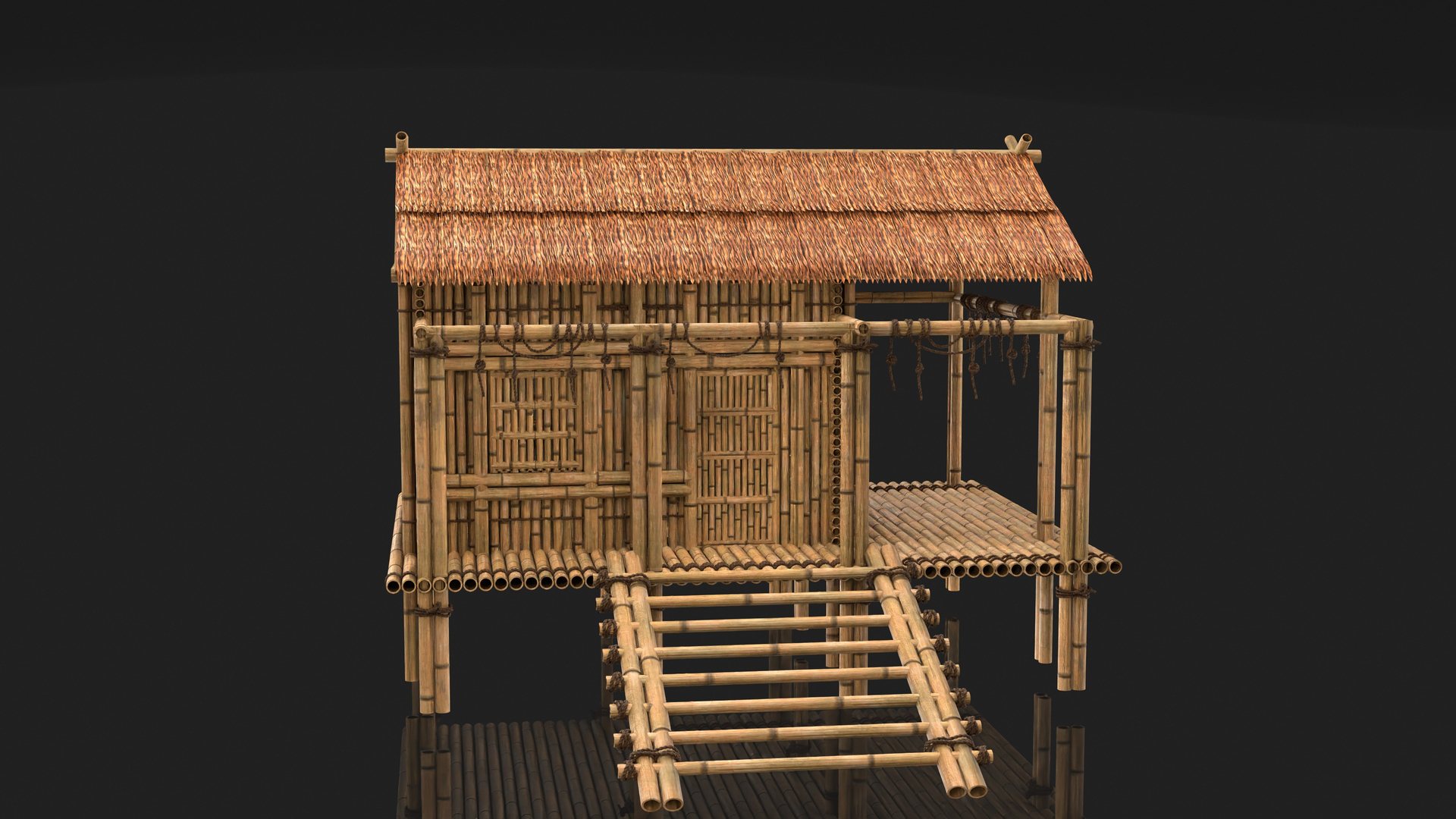 3D Bamboo House 3 - Jungle Hut - TurboSquid 2342021