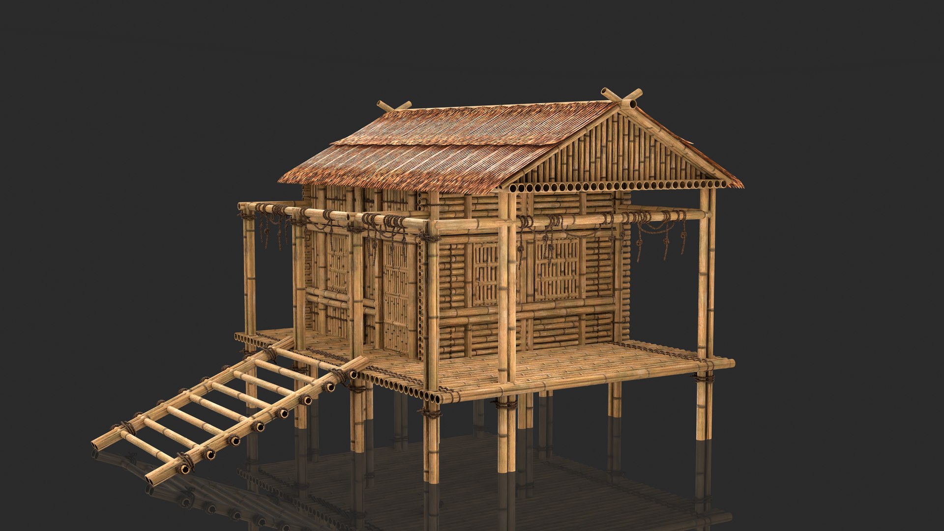 3D Bamboo House 3 - Jungle Hut - TurboSquid 2342021