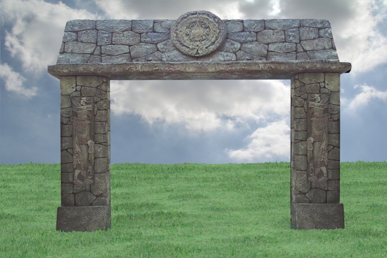 Aztec Gate 3d Model