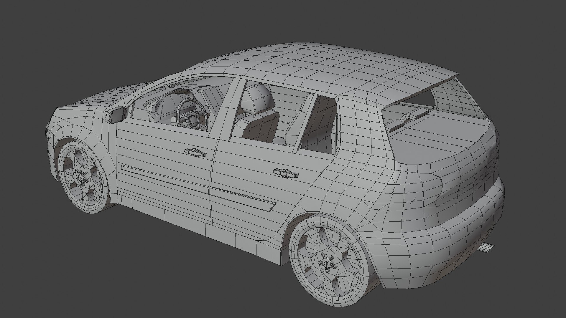 Generic hatchback car interior model - TurboSquid 1619994