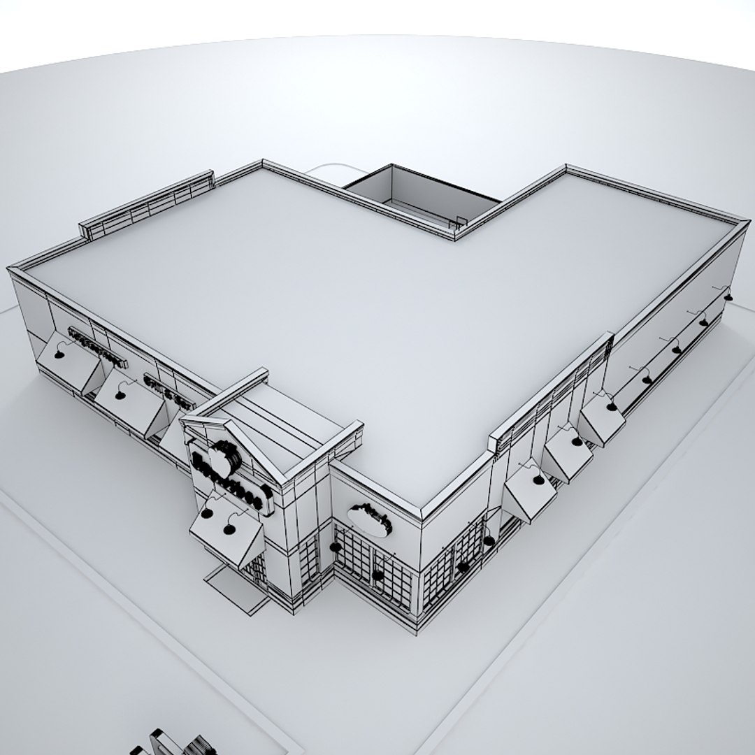 Fast Food Applebee 3d Model