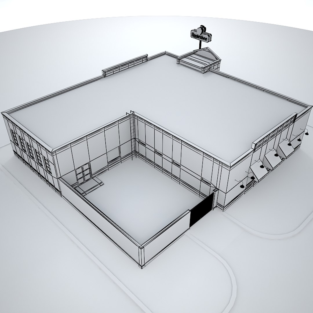 Fast Food Applebee 3d Model