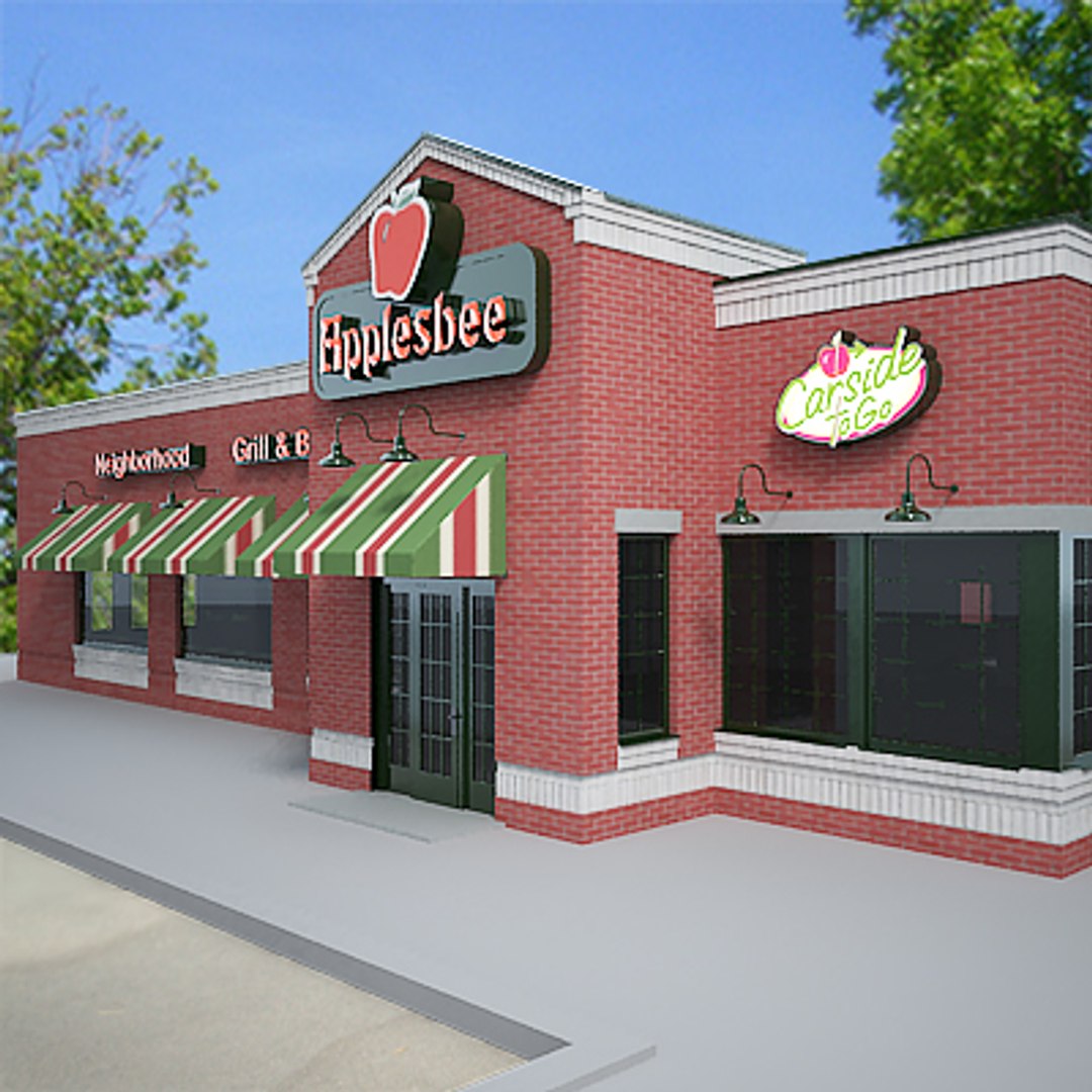 Fast Food Applebee 3d Model