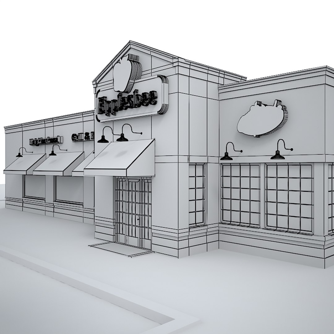Fast Food Applebee 3d Model