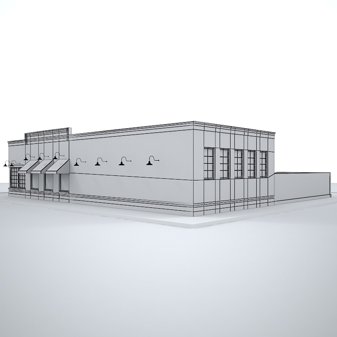 Fast Food Applebee 3d Model