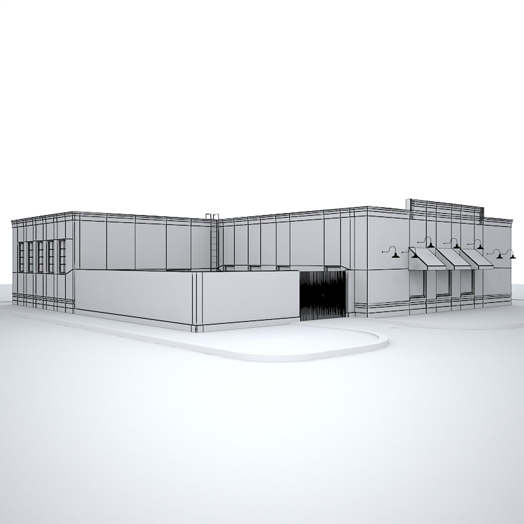 Fast Food Applebee 3d Model
