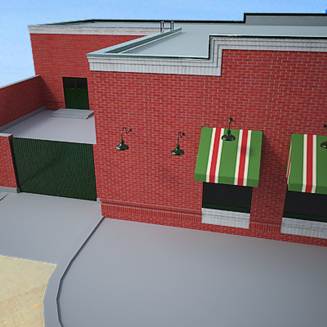 Fast Food Applebee 3d Model