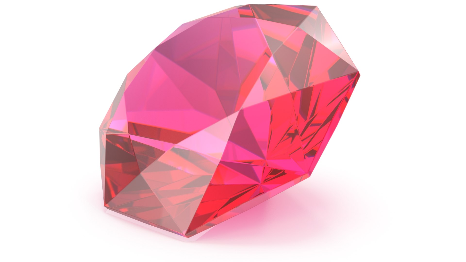3D Single Cut Pink Topaz Model - TurboSquid 1837813