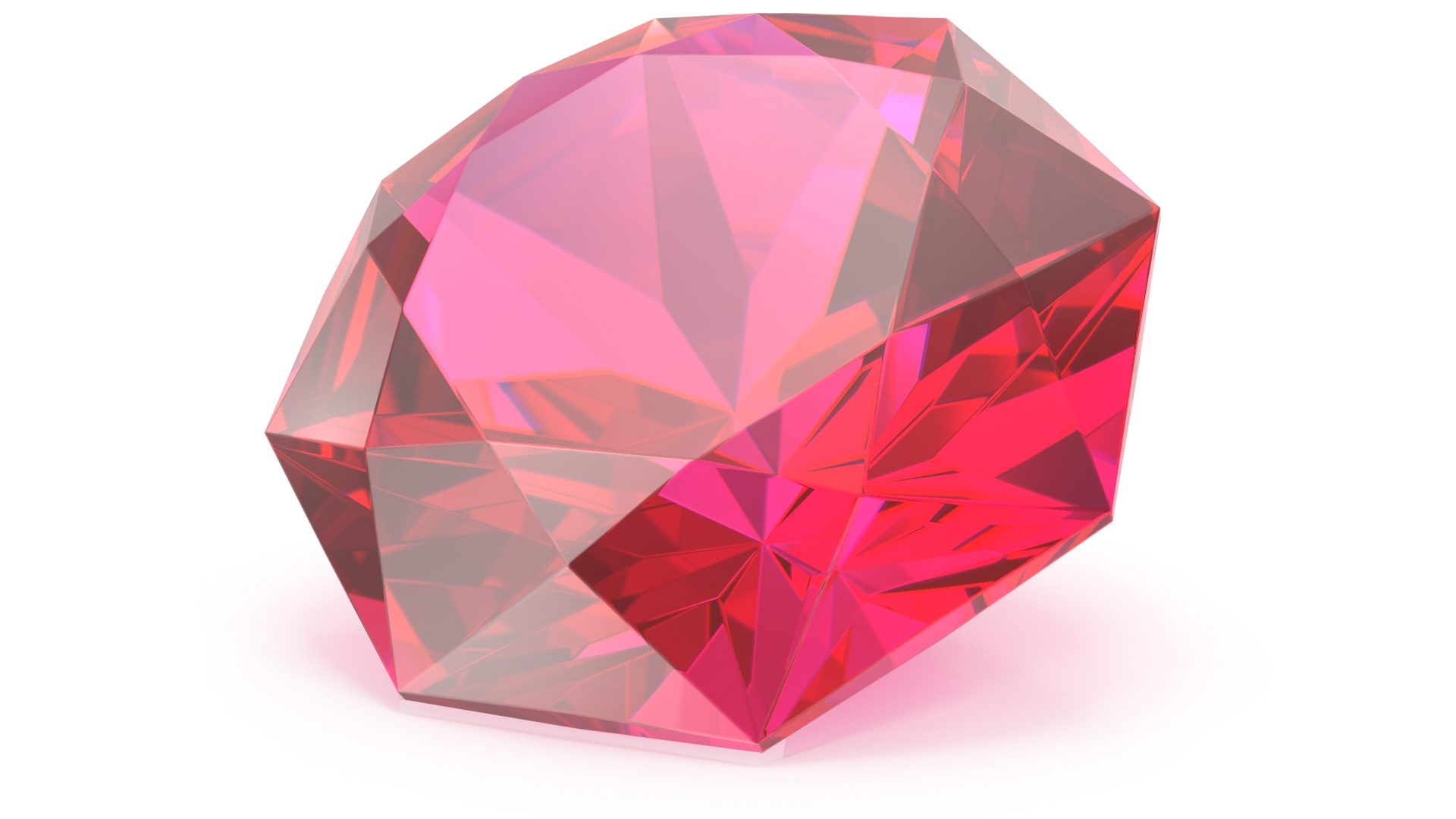 3D Single Cut Pink Topaz Model - TurboSquid 1837813