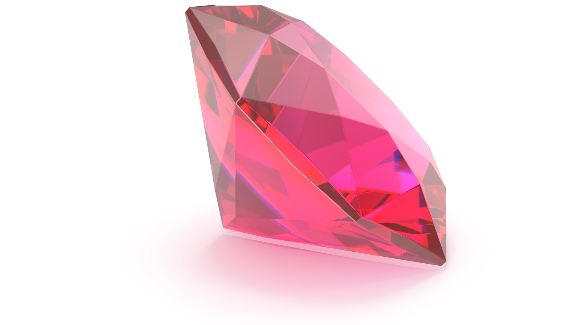 3D Single Cut Pink Topaz Model - TurboSquid 1837813