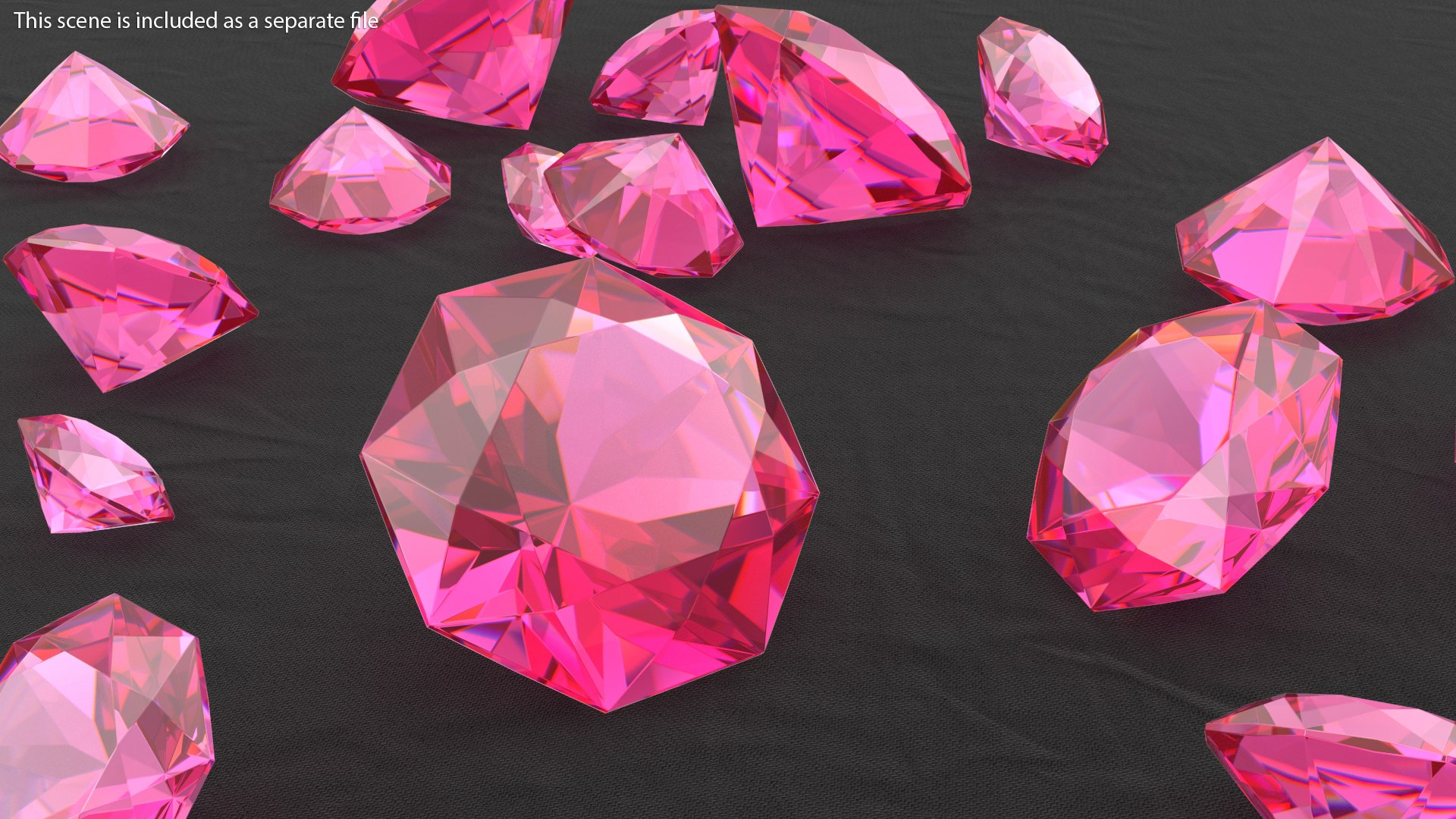 3D Single Cut Pink Topaz Model - TurboSquid 1837813