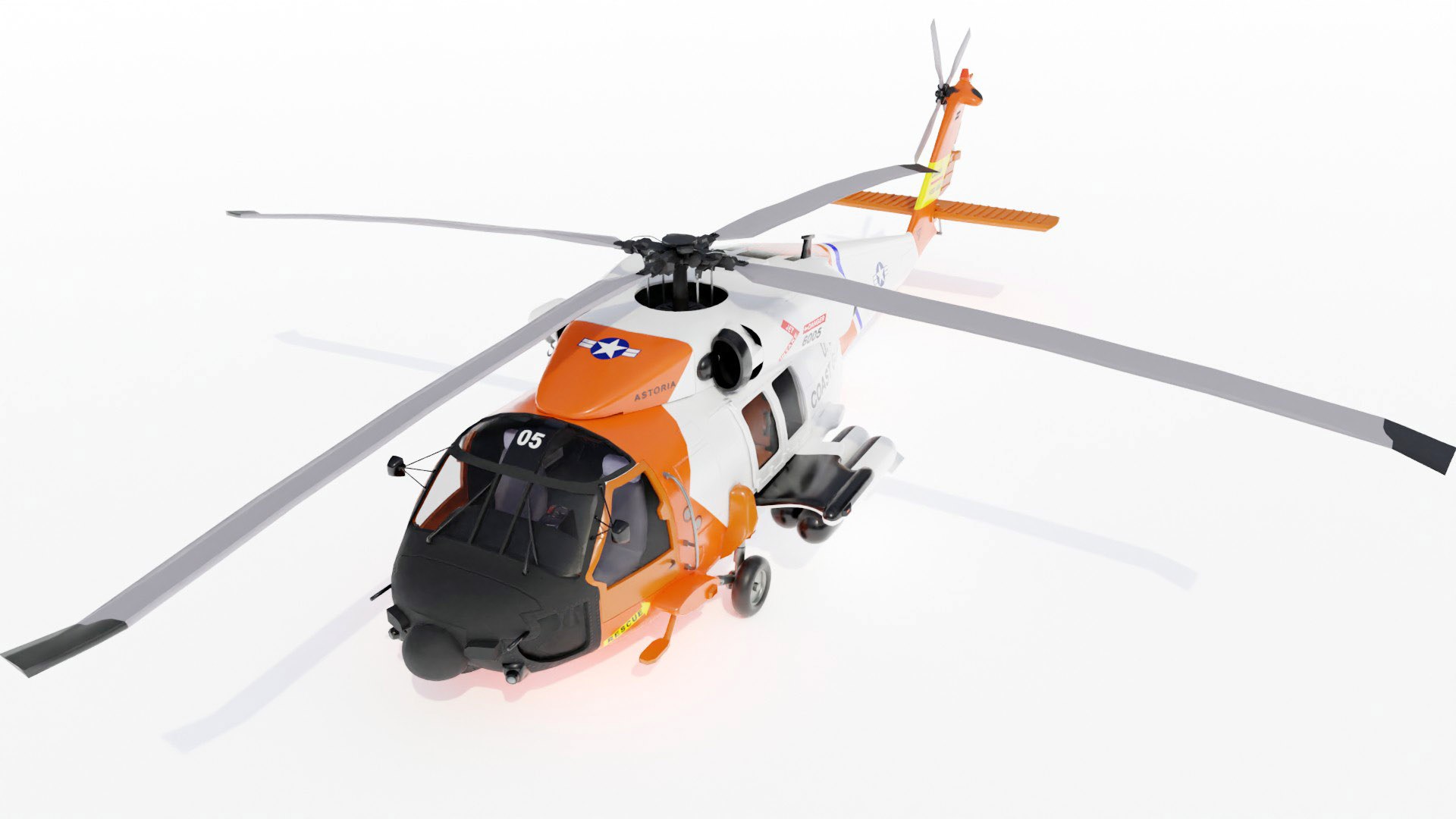 helicopter chopper 3d model