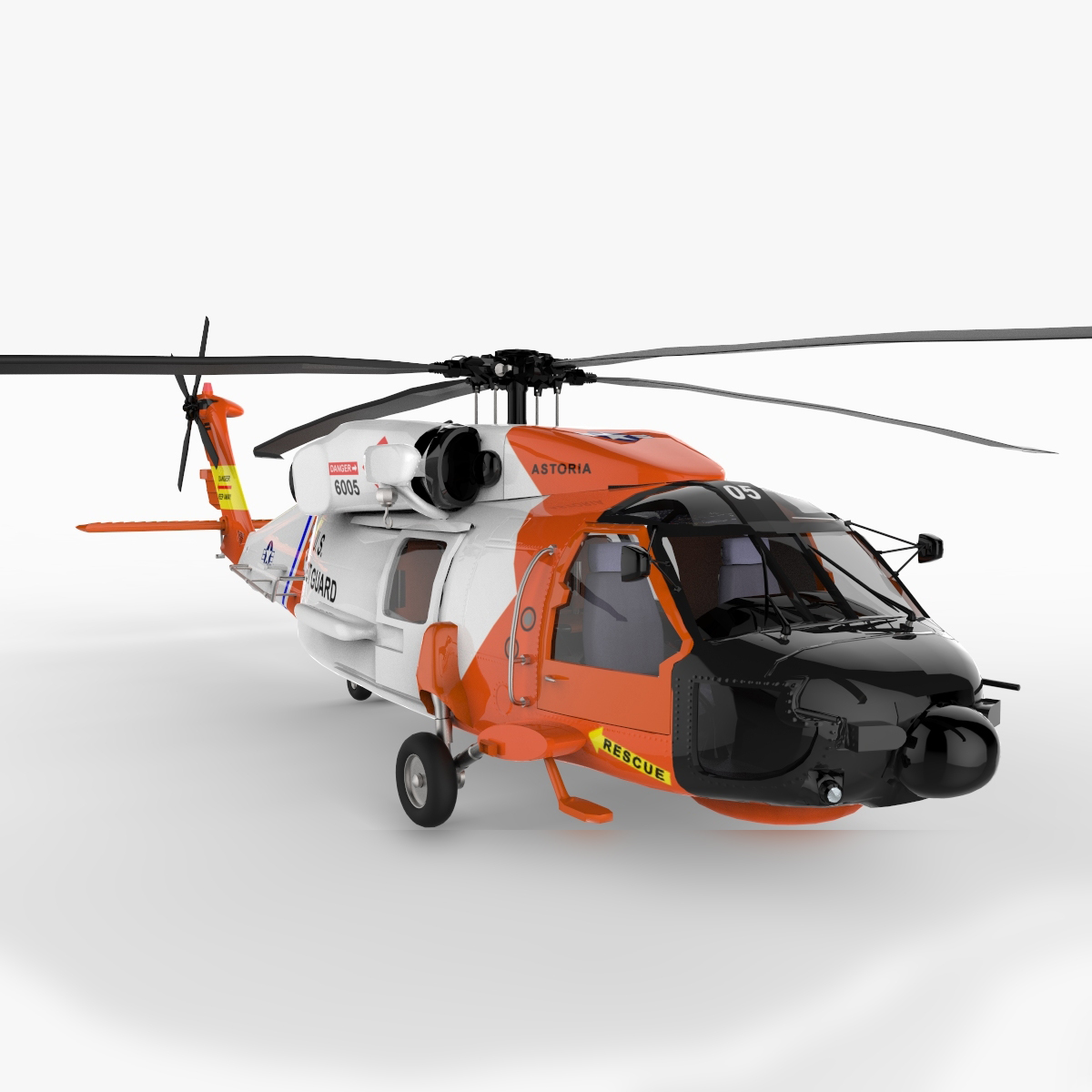 helicopter chopper 3d model
