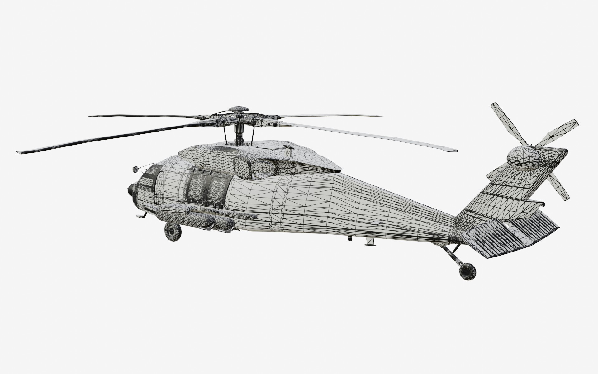 helicopter chopper 3d model