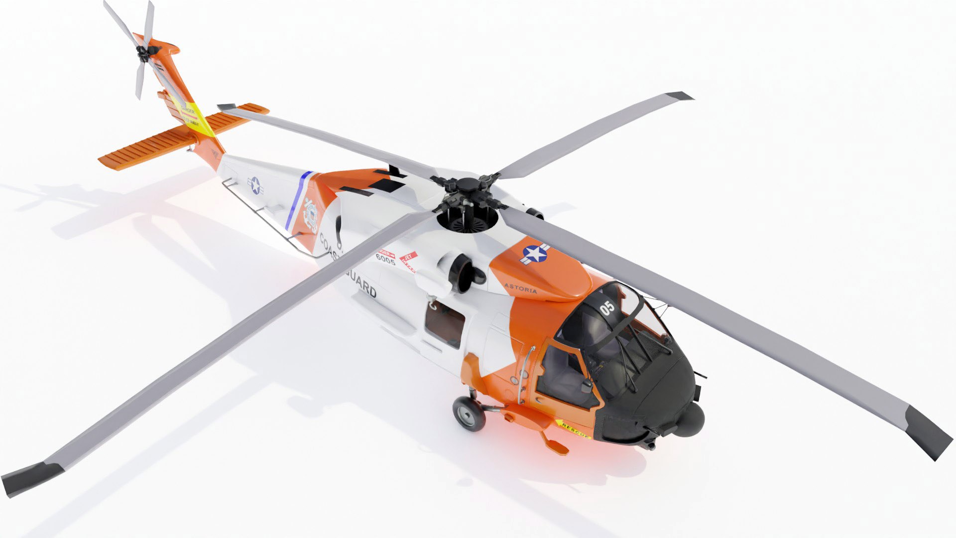 helicopter chopper 3d model