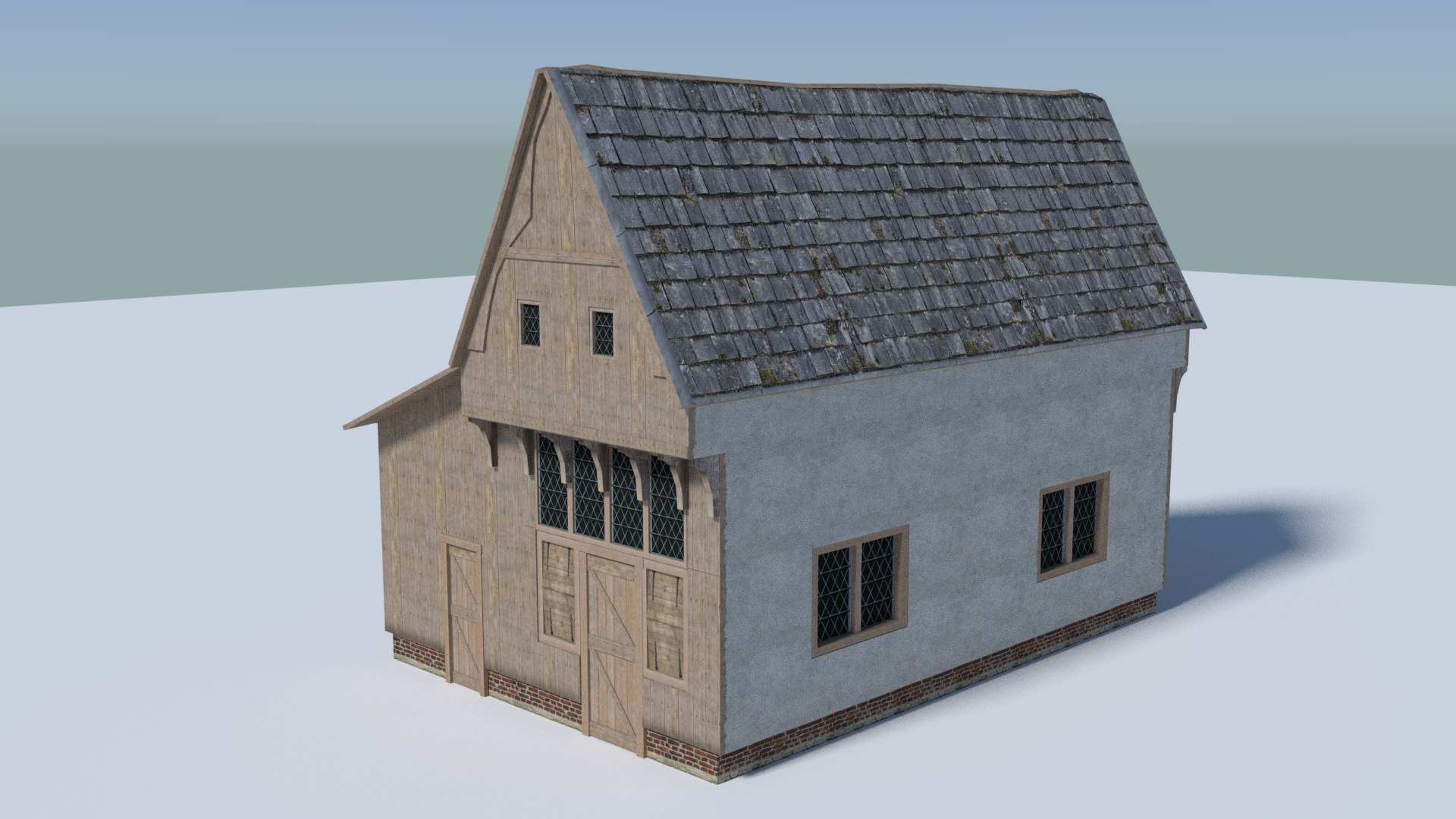 3D Model Simple Medieval House - TurboSquid 1199170