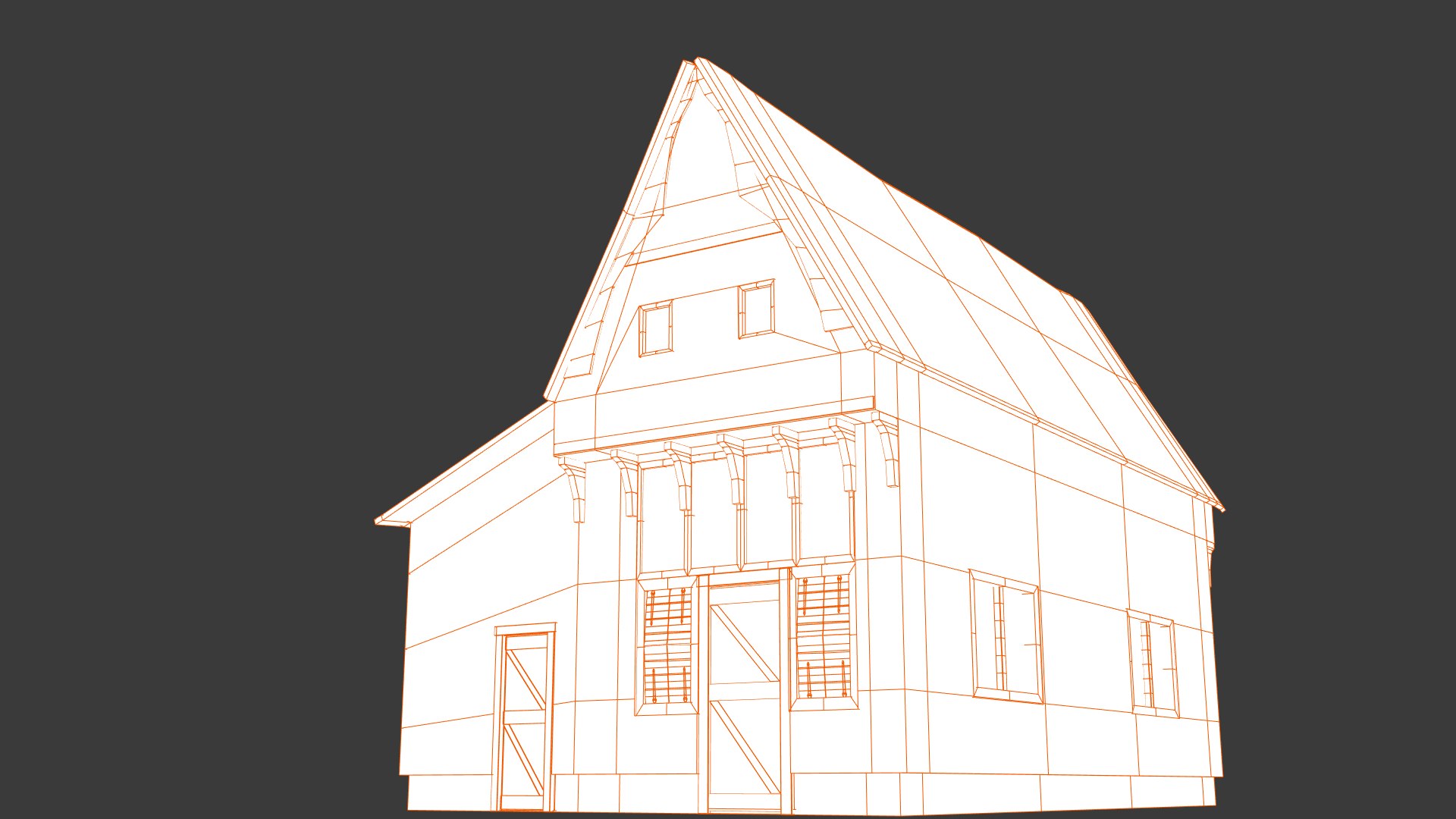 3D Model Simple Medieval House - TurboSquid 1199170