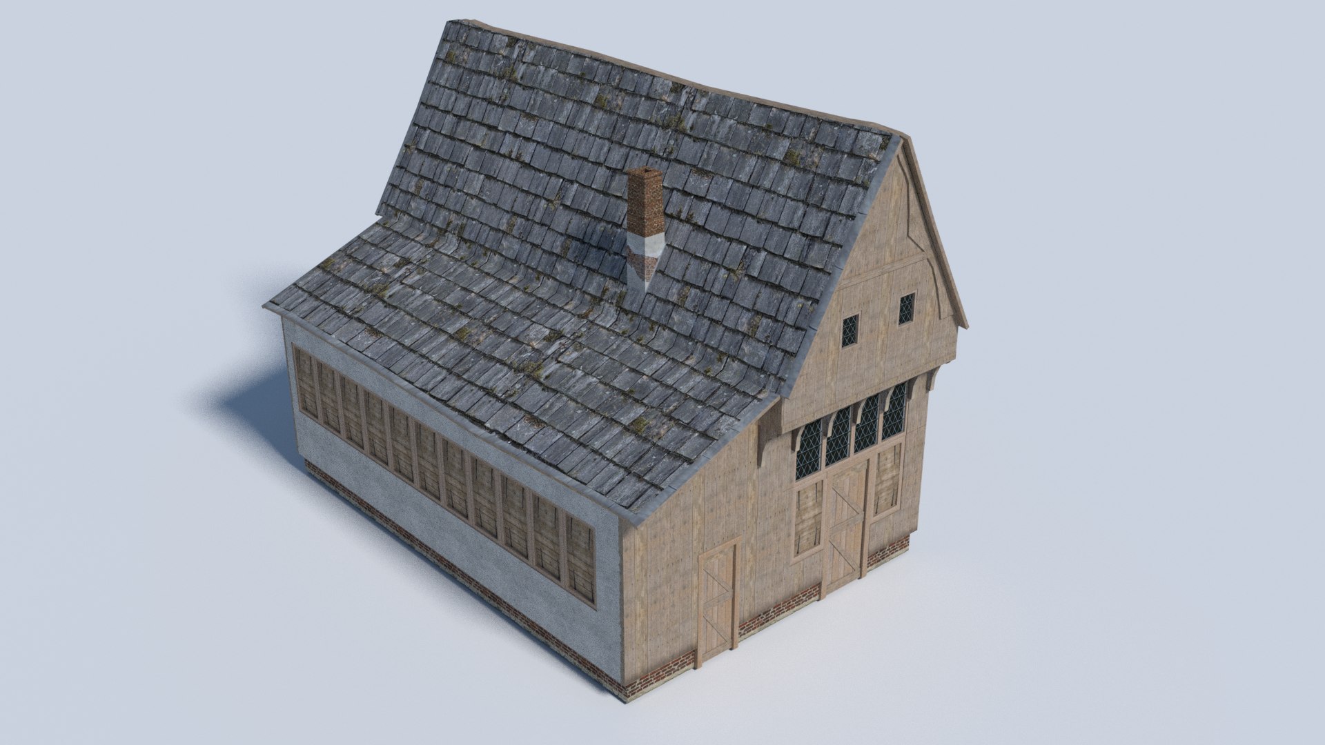 3D Model Simple Medieval House - TurboSquid 1199170