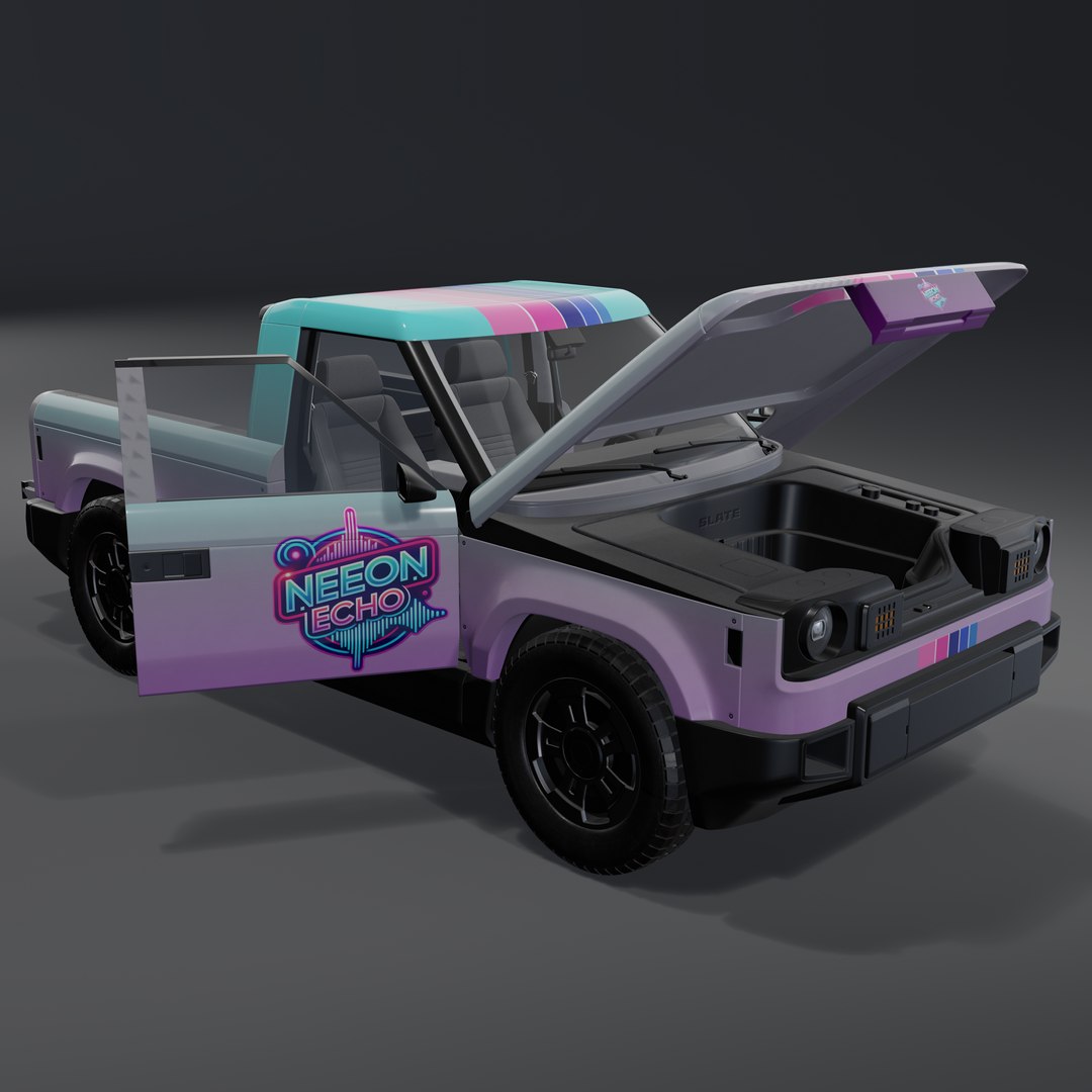 3D Slate Truck EV DJ Purple 2027 3D Model Model - TurboSquid 2509501