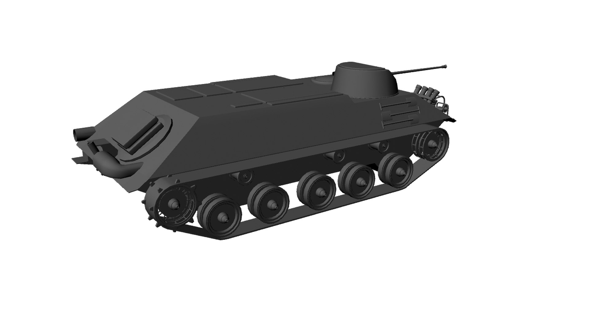 3d Wwii German Apc Hs-30