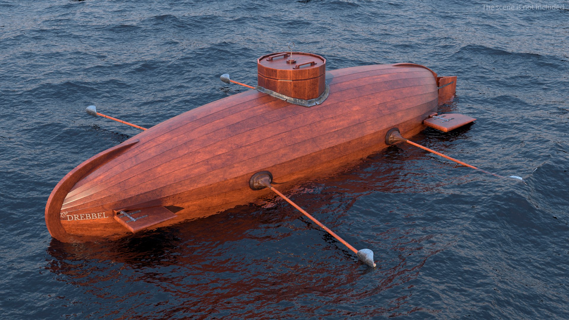 Realistic Model Of Drebbel Submarine Rigged 3D Model - TurboSquid 2234656