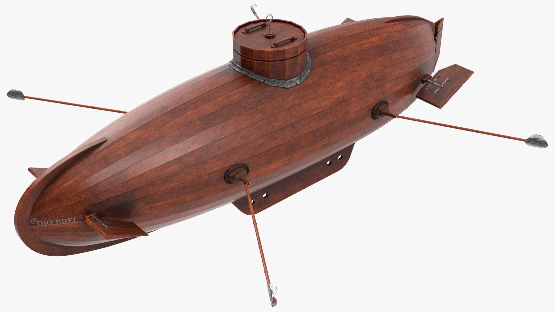 Realistic Model Of Drebbel Submarine Rigged 3D Model - TurboSquid 2234656