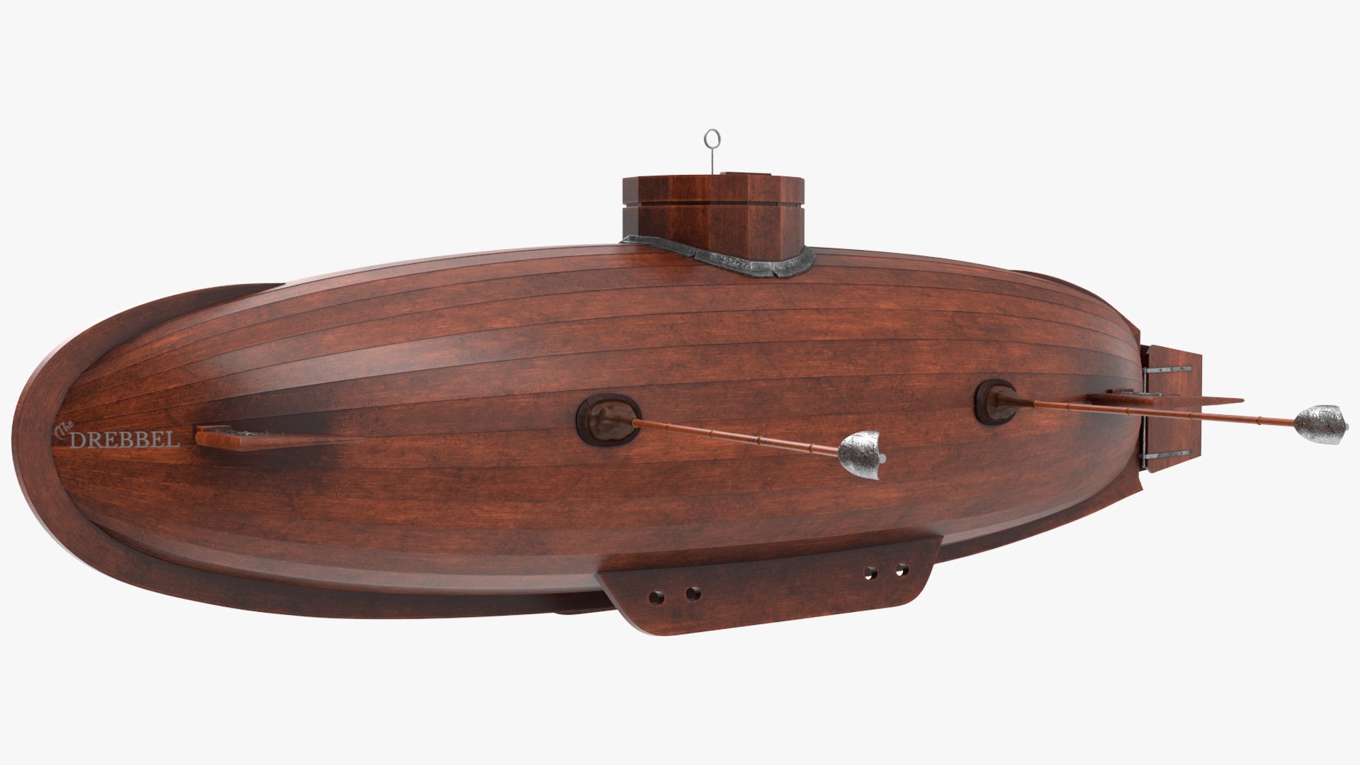 Realistic Model Of Drebbel Submarine Rigged 3D Model - TurboSquid 2234656