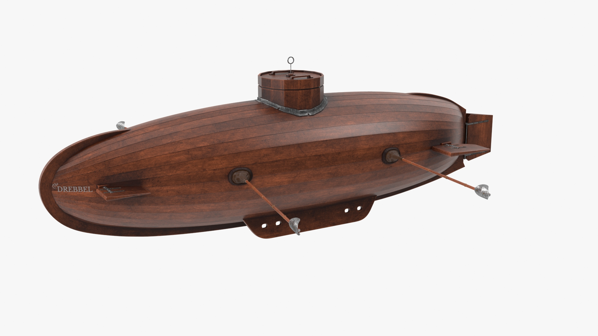 Realistic Model Of Drebbel Submarine Rigged 3D Model - TurboSquid 2234656