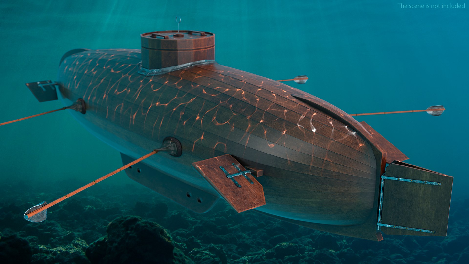 Realistic Model Of Drebbel Submarine Rigged 3D Model - TurboSquid 2234656