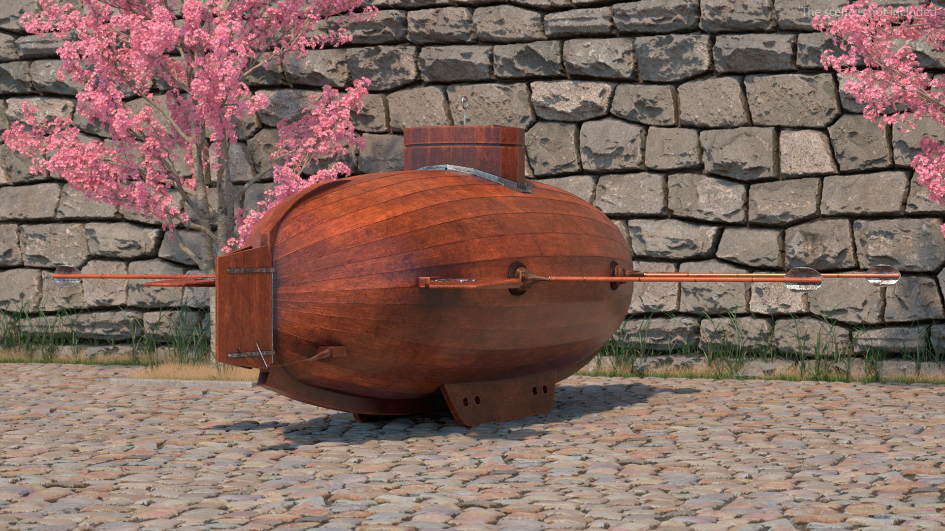 Realistic Model Of Drebbel Submarine Rigged 3D Model - TurboSquid 2234656