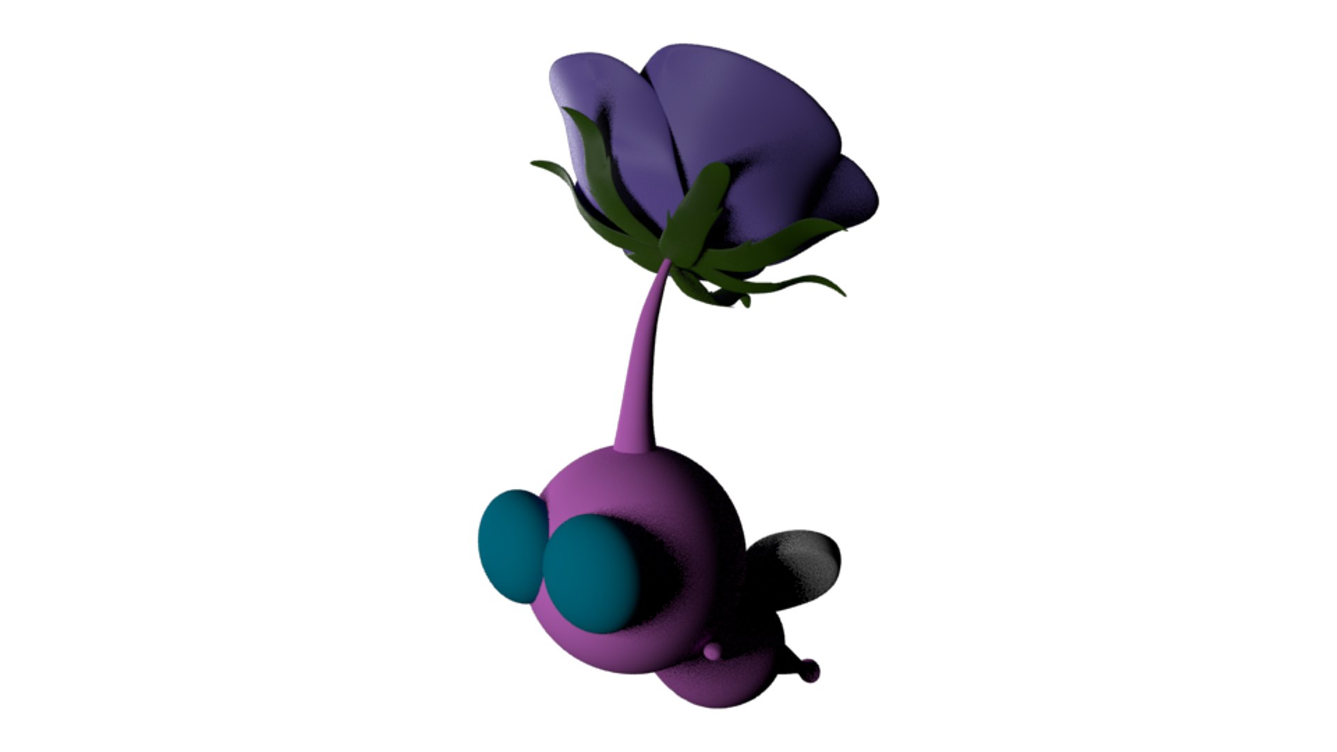 3D pink flower pikmin - TurboSquid 1657359