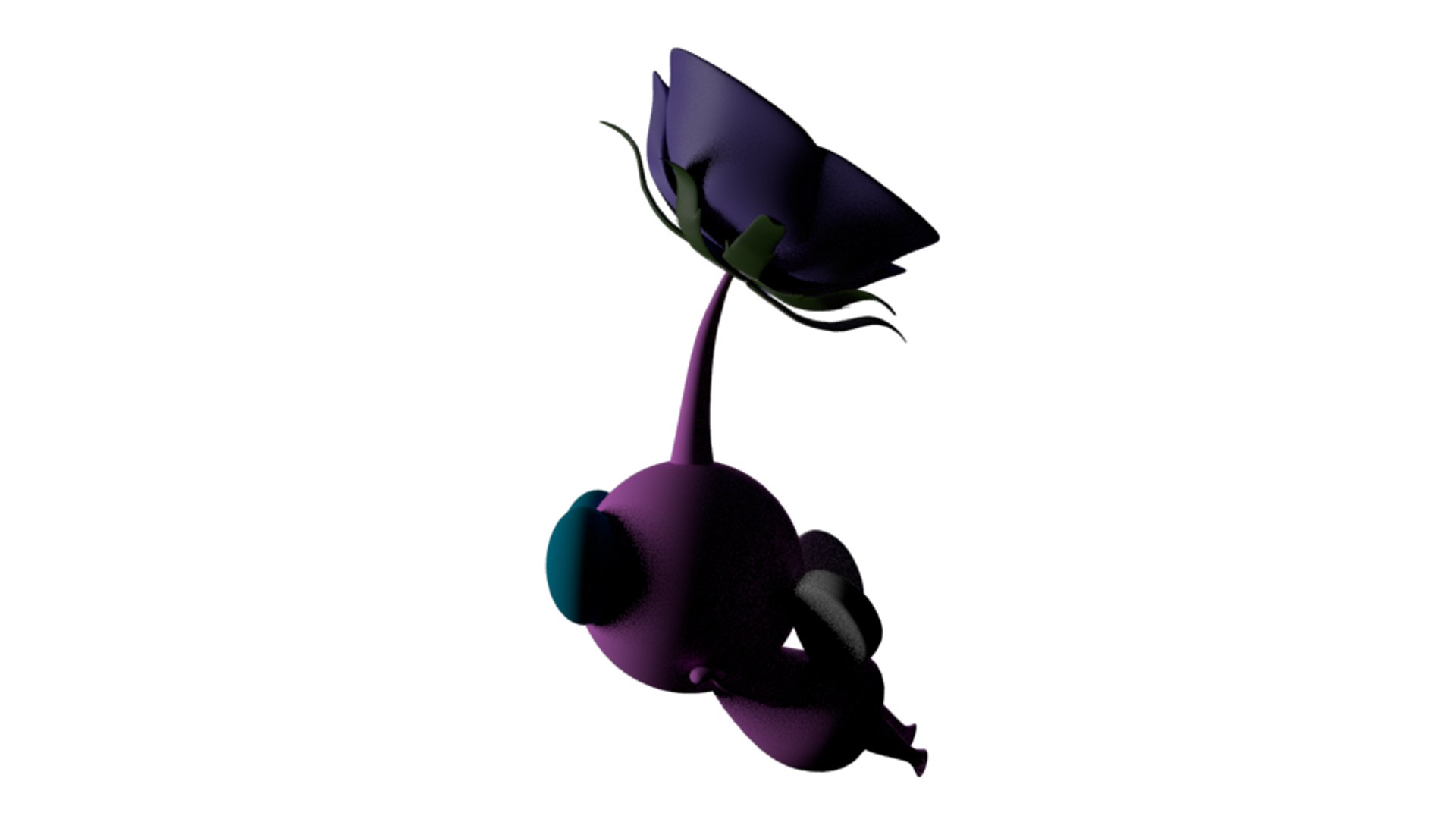 3D pink flower pikmin - TurboSquid 1657359