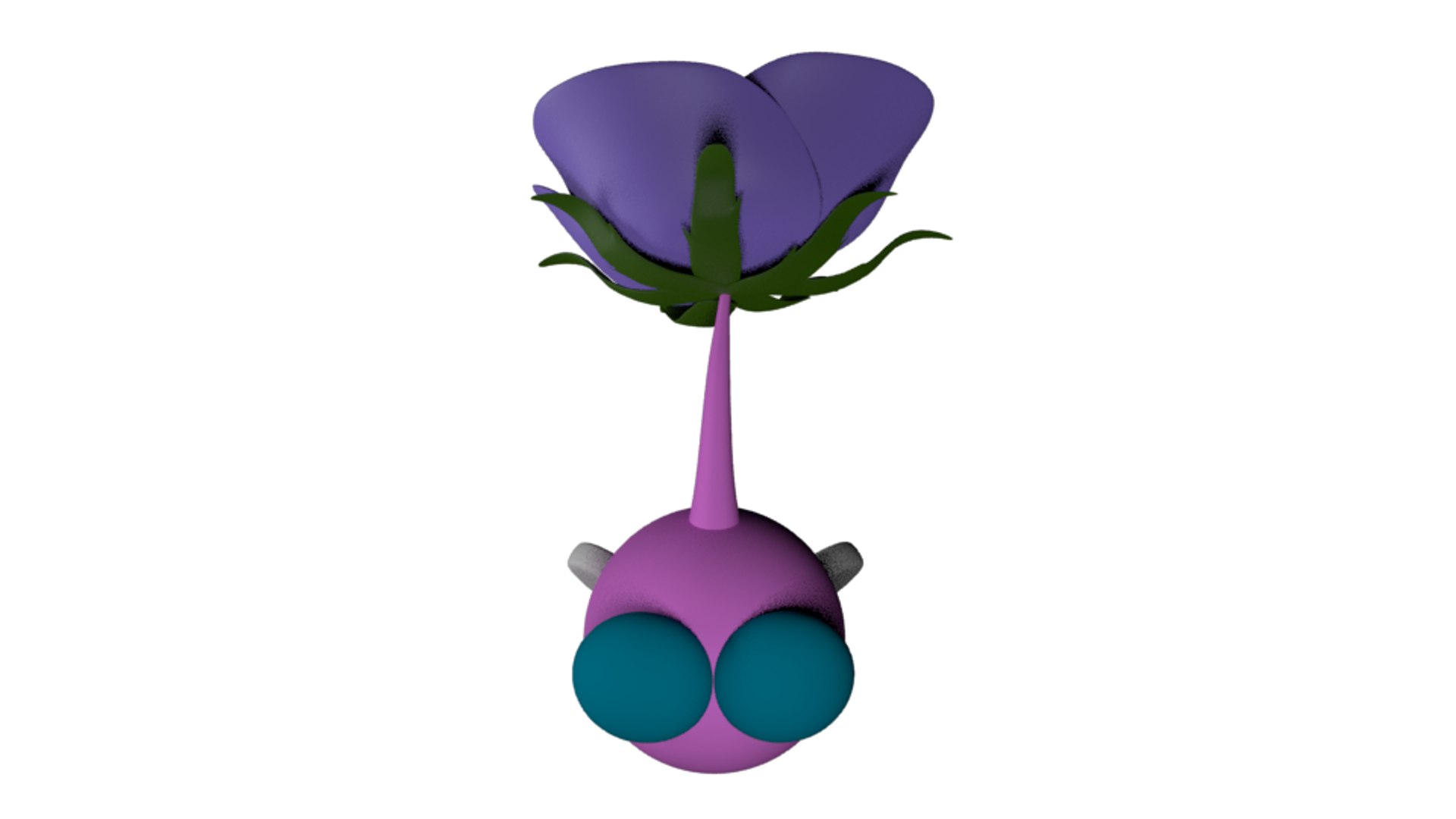 3D pink flower pikmin - TurboSquid 1657359
