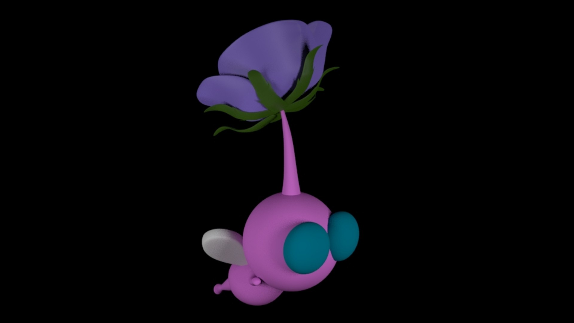 3D pink flower pikmin - TurboSquid 1657359