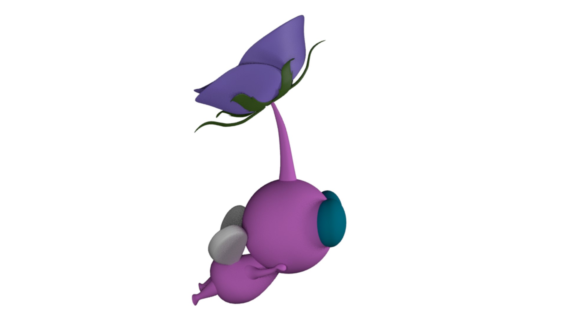 3D pink flower pikmin - TurboSquid 1657359