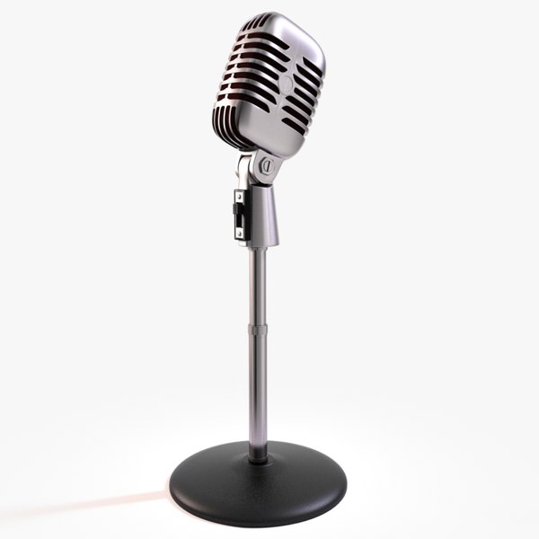 realistic shure microphone mic c4d