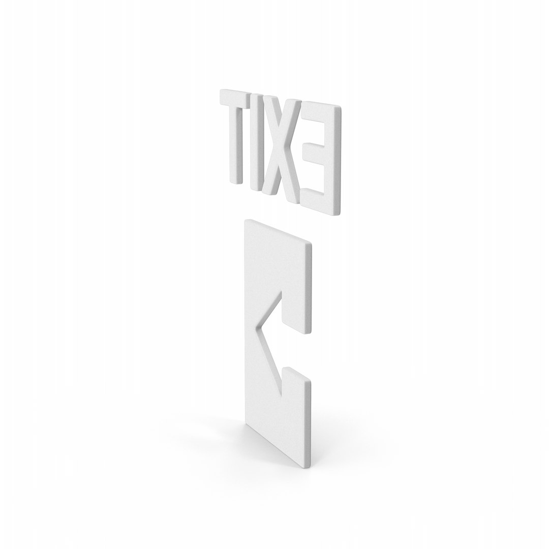 3D Model Exit Symbol - TurboSquid 2113729
