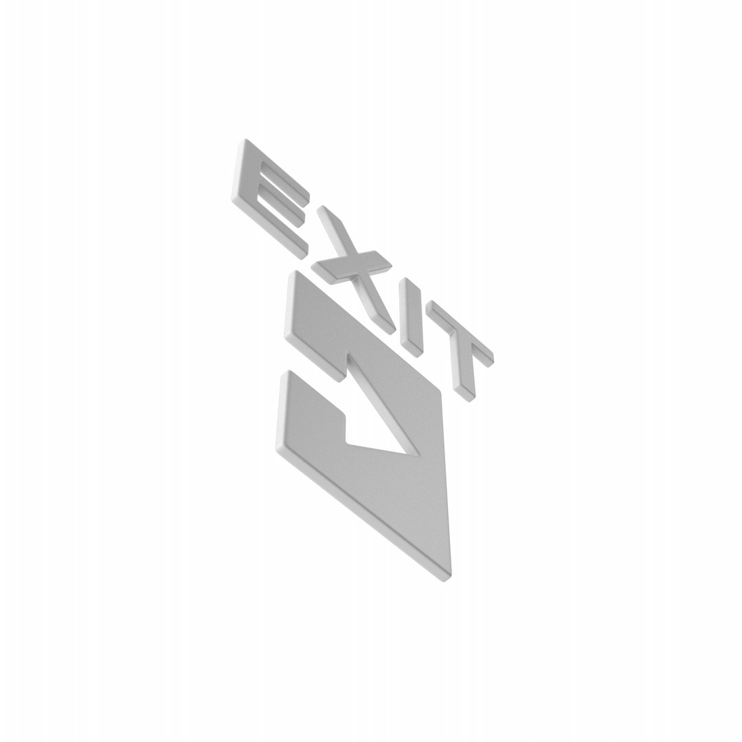 3D Model Exit Symbol - TurboSquid 2113729