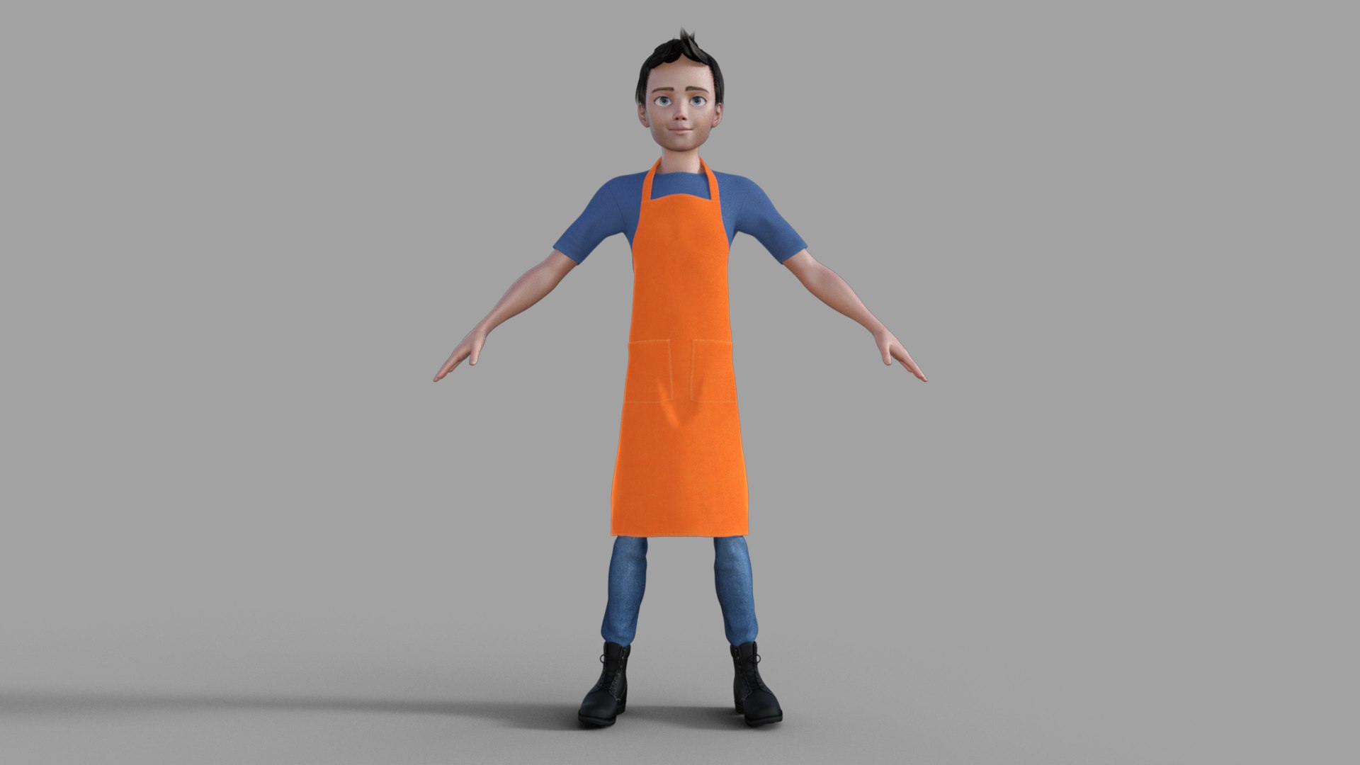 3D Cartoon Cute Butcher Boy 3D Model - TurboSquid 1920879