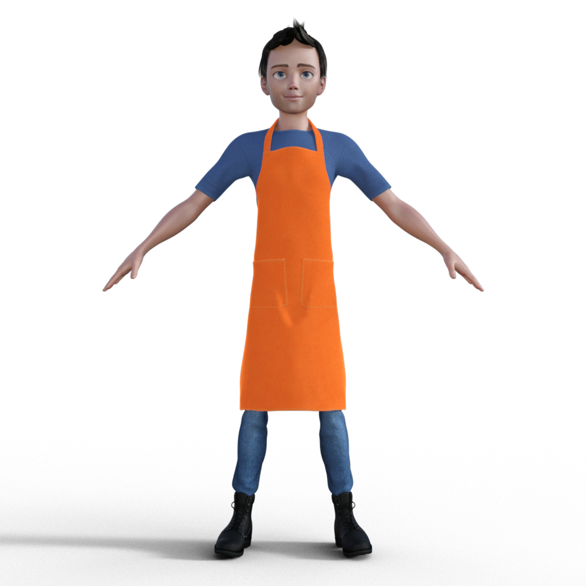 3D Cartoon Cute Butcher Boy 3D model - TurboSquid 1920879