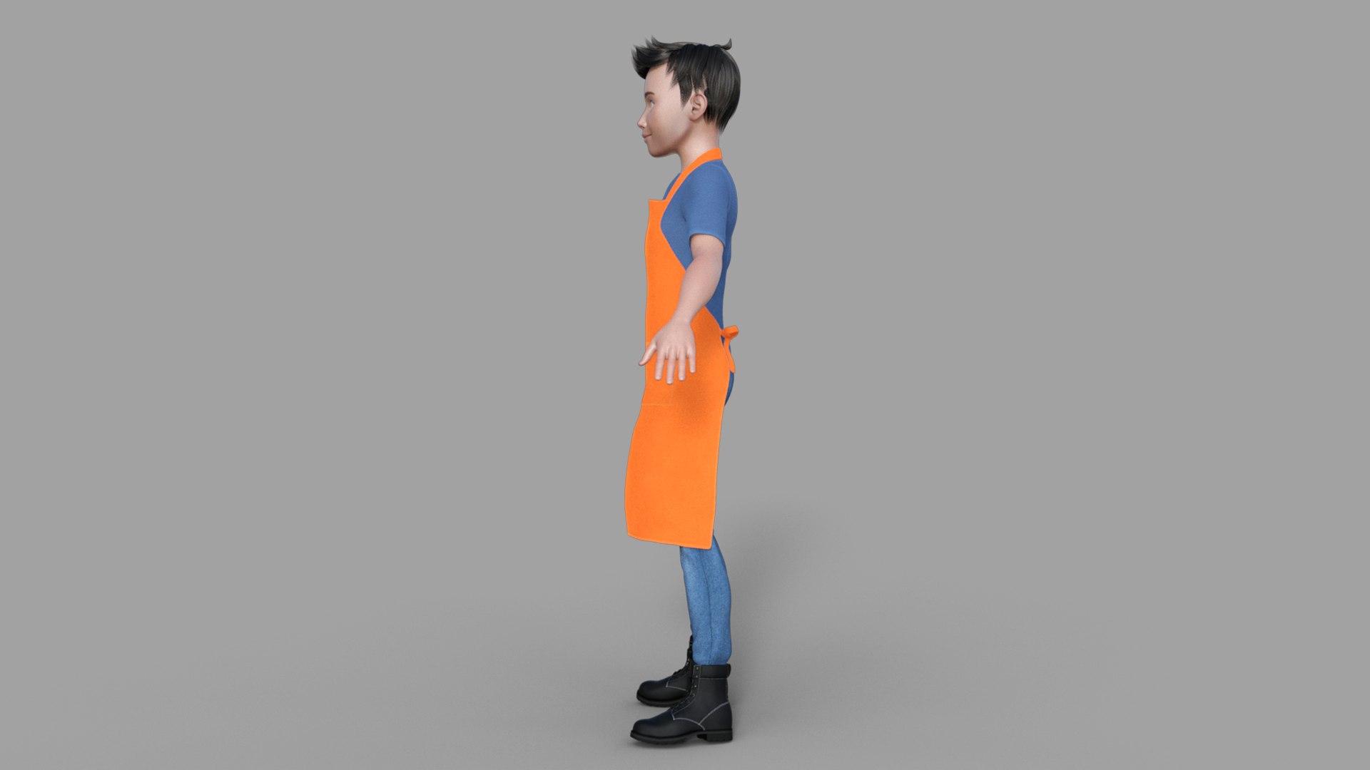 3D Cartoon Cute Butcher Boy 3D Model - TurboSquid 1920879