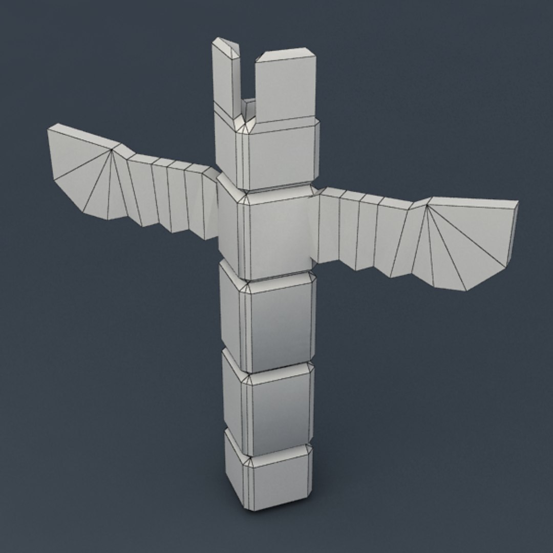 3d Model Native Totem Pole