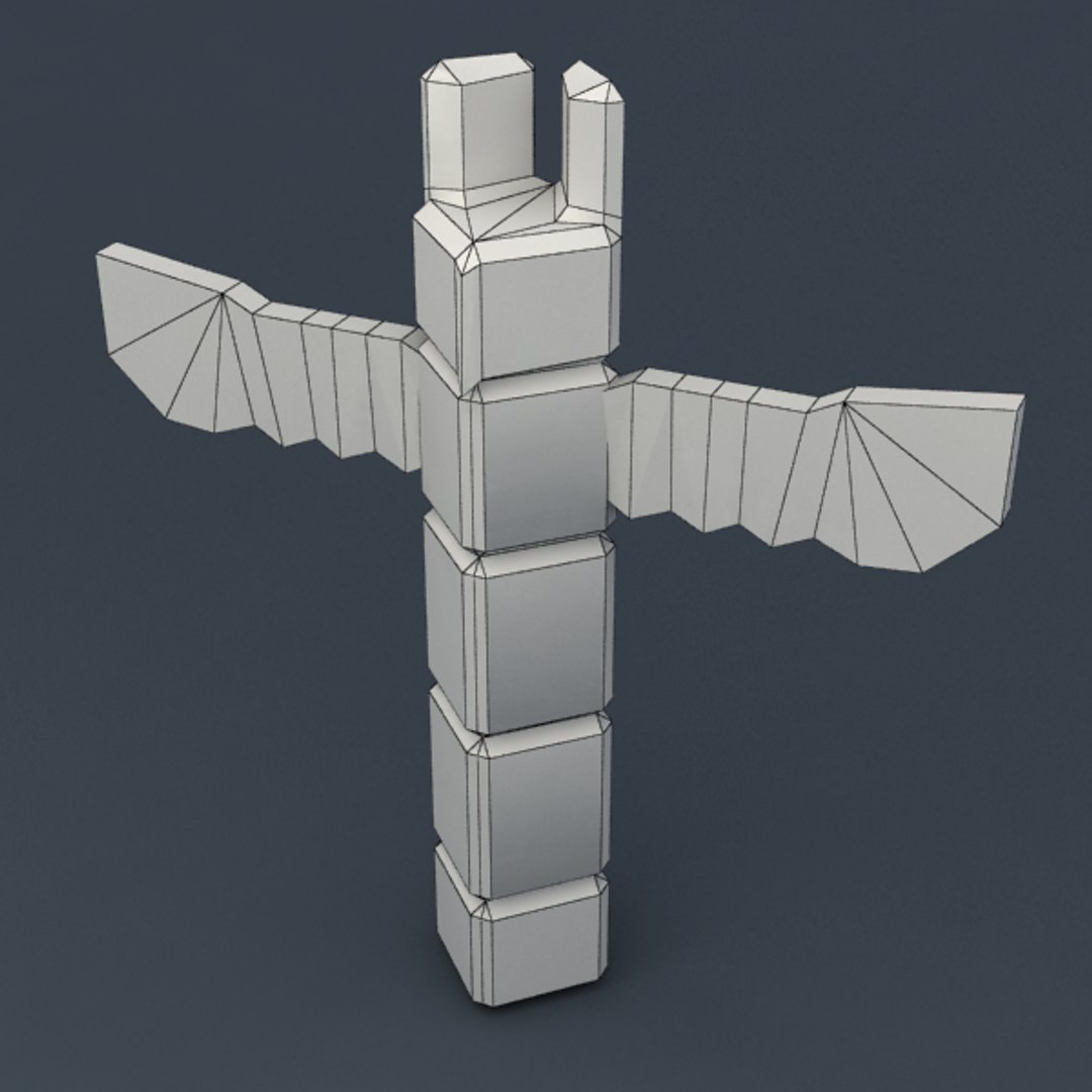 3d Model Native Totem Pole