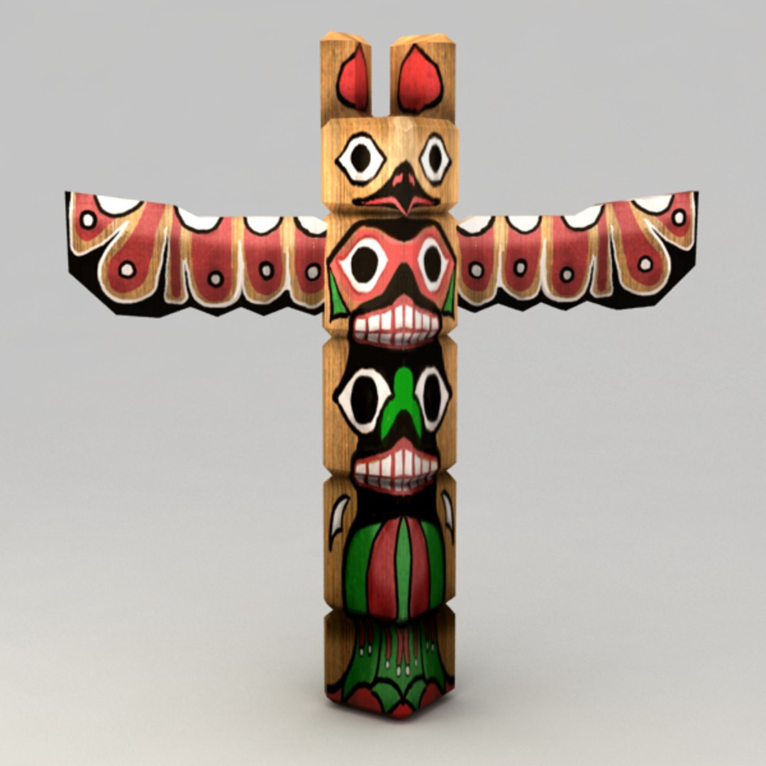3d Model Native Totem Pole