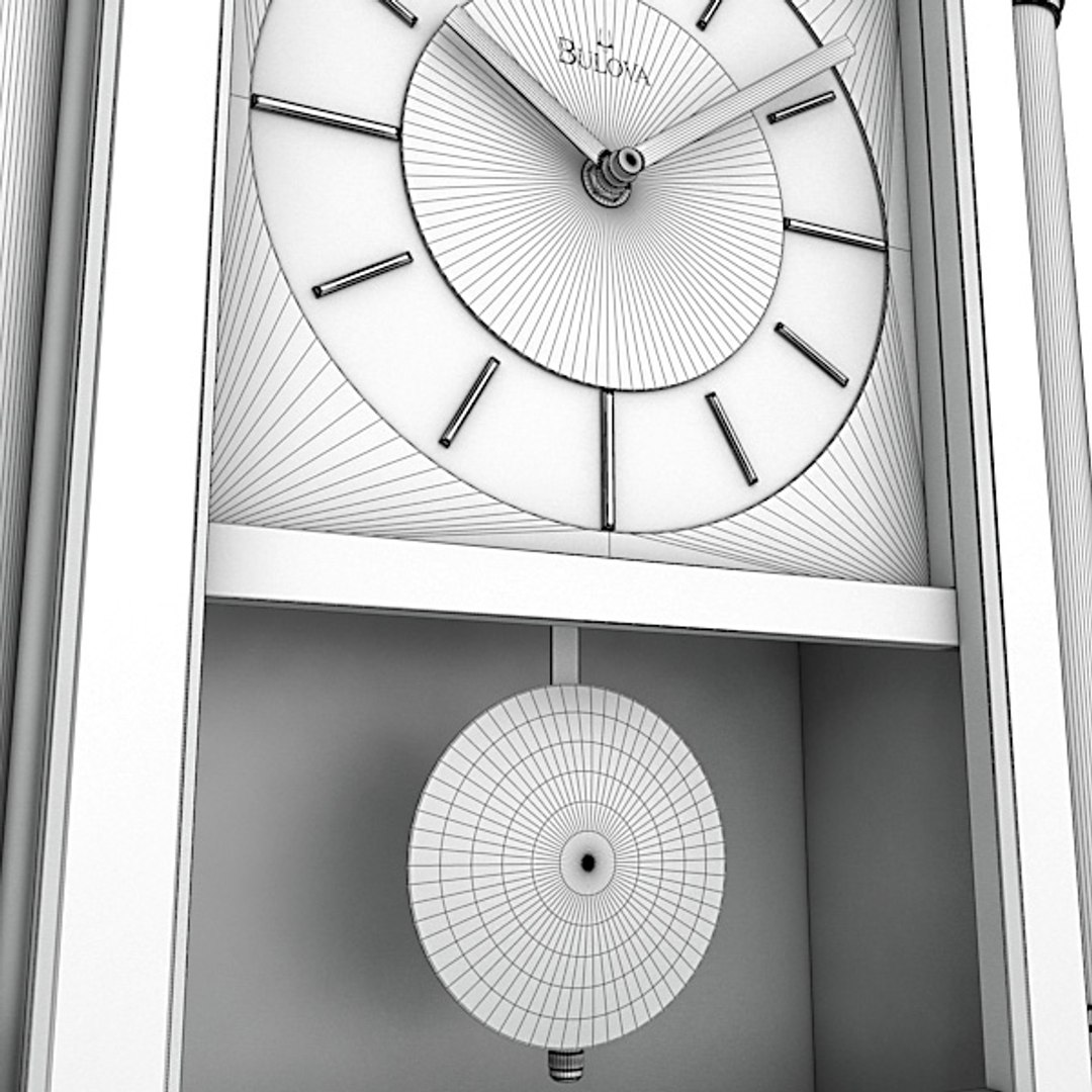 3d analog mantel clock