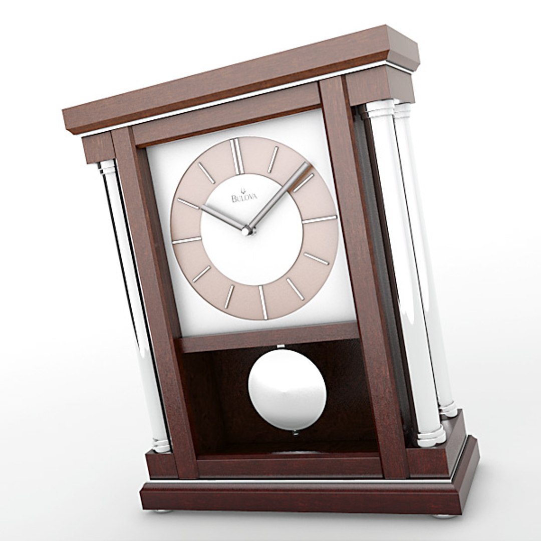 3d analog mantel clock