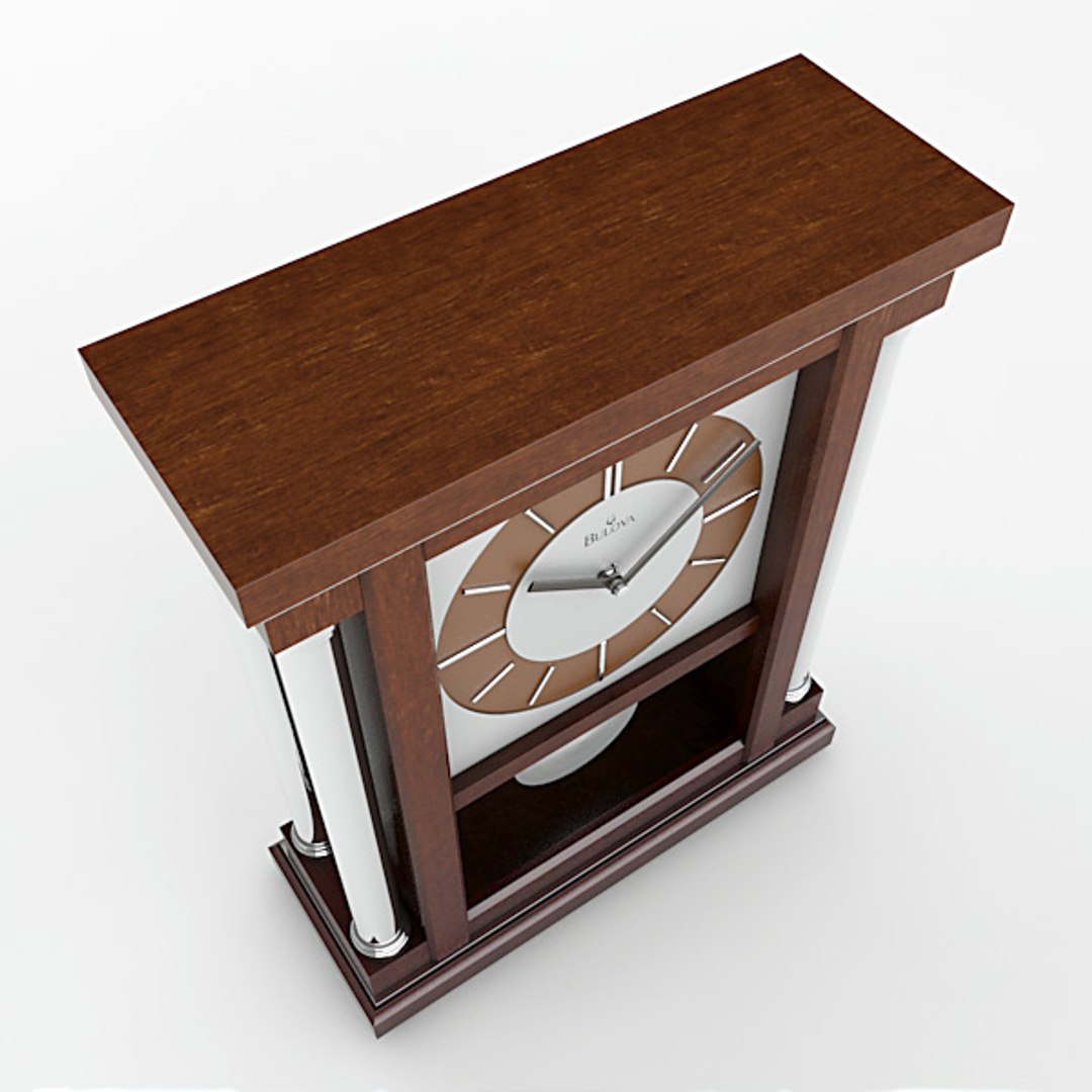 3d analog mantel clock