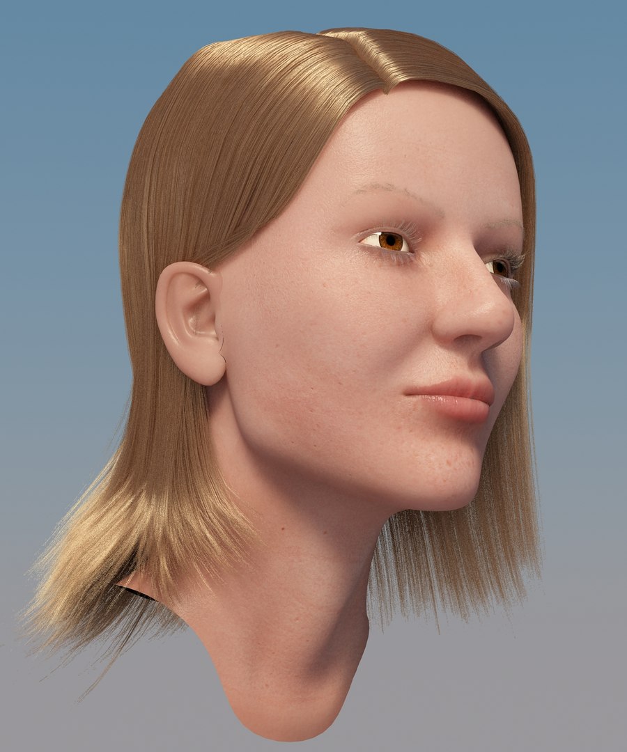 3d Model Of Girl Head