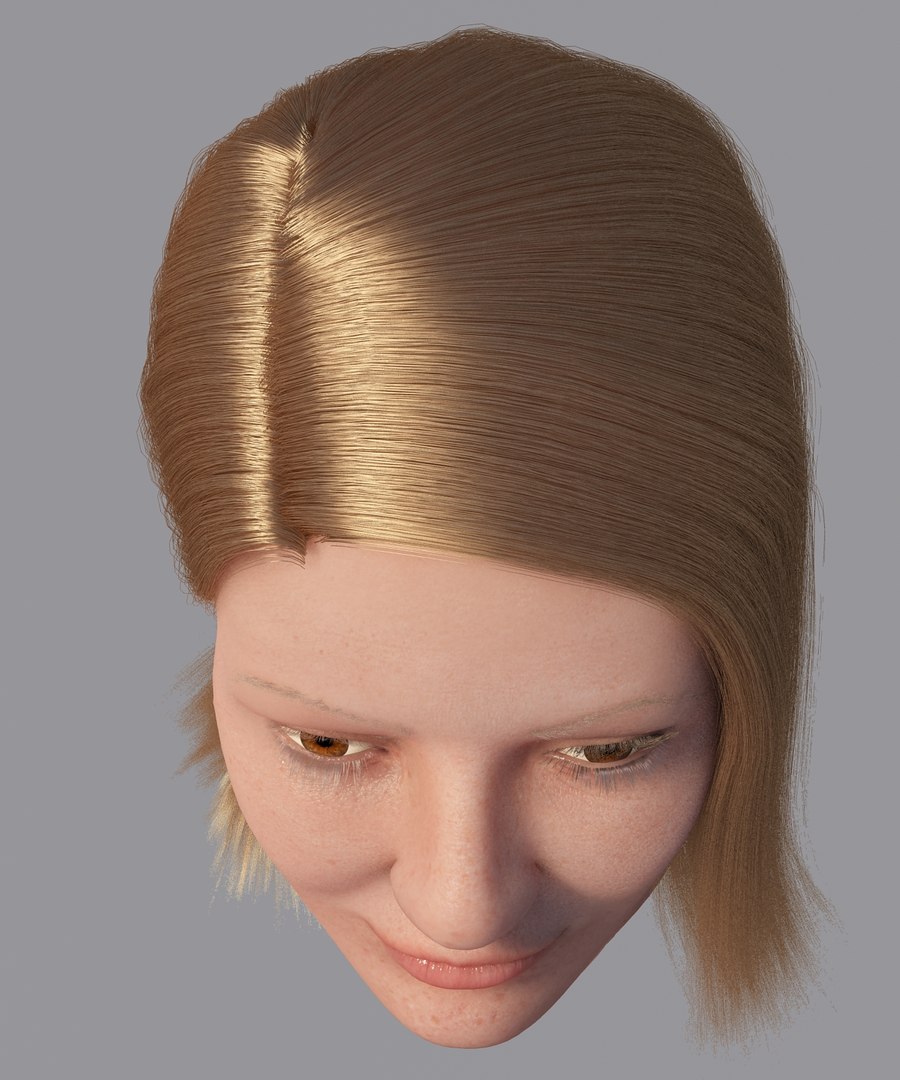 3d Model Of Girl Head